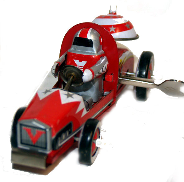 Robot Racer Tin Toy Windup Race Car Red – Robot Island